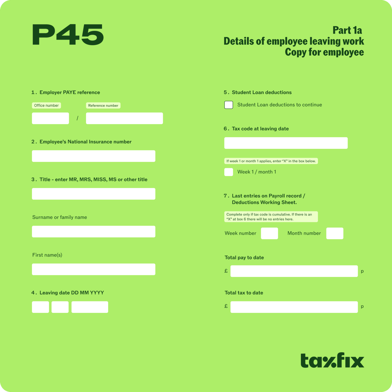 What is a P45 form? – Taxfix (formerly TaxScouts)