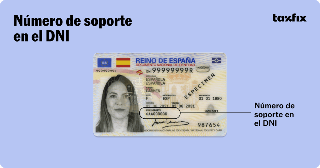 ¿Dónde encontrar el número de soporte del DNI? – Taxfix